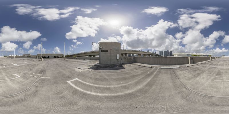 Urban City of Miami Beach: Parking Deck and Open Space HDRi Maps and ...