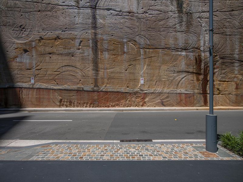 Urban City Wall Graffiti with Road Lamp Post HDRi Maps and Backplates