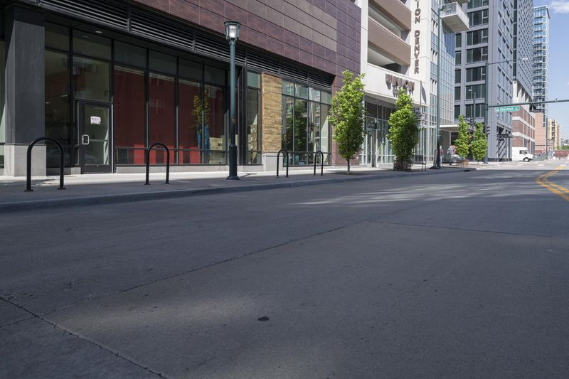 Urban Concrete Streets in Denver Cityscape HDRi Maps and Backplates