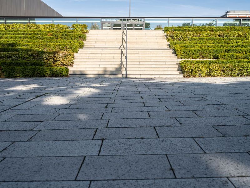 Urban Design in Berlin: Steps on a Green Field HDRi Maps and Backplates