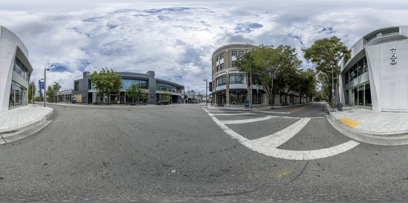 Urban Design in Miami Beach: Street Scene HDRi Maps and Backplates