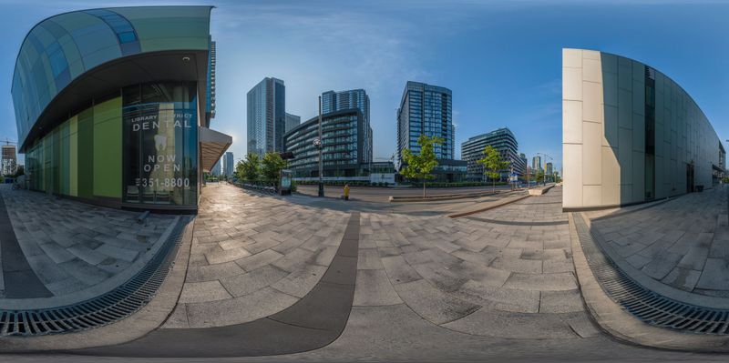 Urban Design: A Mix of Buildings and Open Spaces HDRi Maps and Backplates