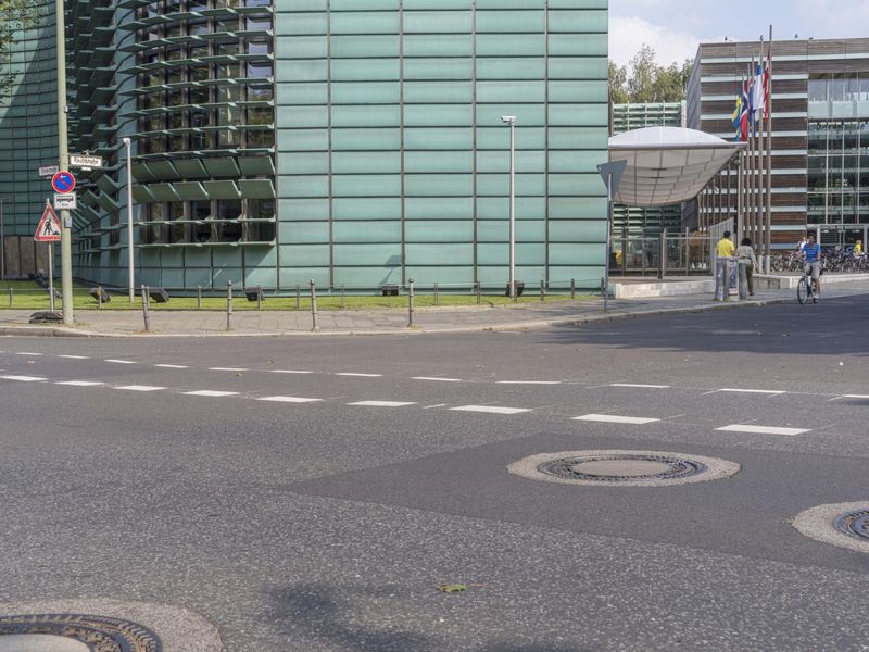 Urban Design at Street Corner in Berlin HDRi Maps and Backplates