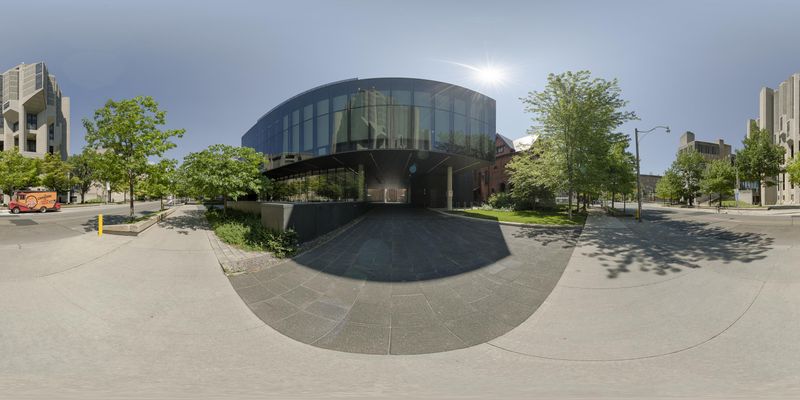 Urban Design in Toronto: A Building Surrounded by Trees HDRi Maps and ...