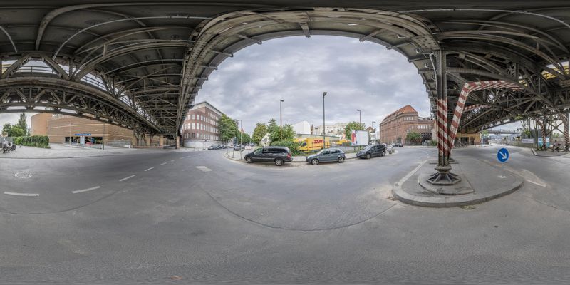 Urban Infrastructure in Berlin: Roads and Bridges HDRi Maps and Backplates