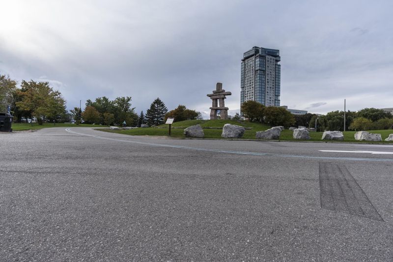 Urban Infrastructure in Toronto under Grey Sky - HDRi Maps and Backplates
