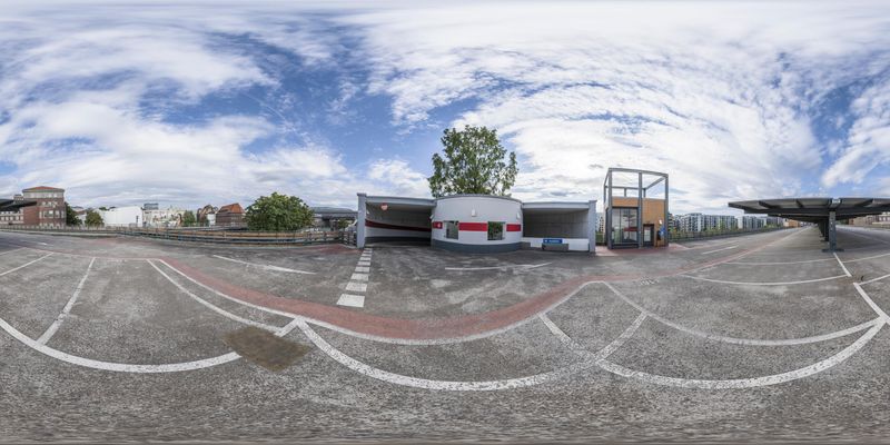 Urban Landscape: Parking, Asphalt, and Modern Architecture