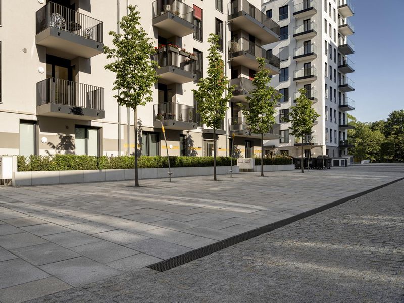 Urban Life in Hamburg: Residential Buildings HDRi Maps and Backplates