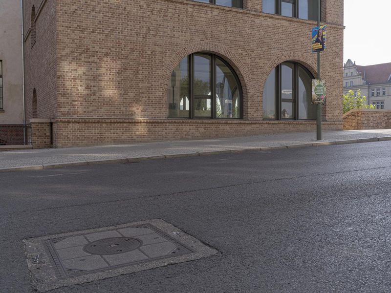 Urban Street Light and Curb in Berlin HDRi Maps and Backplates