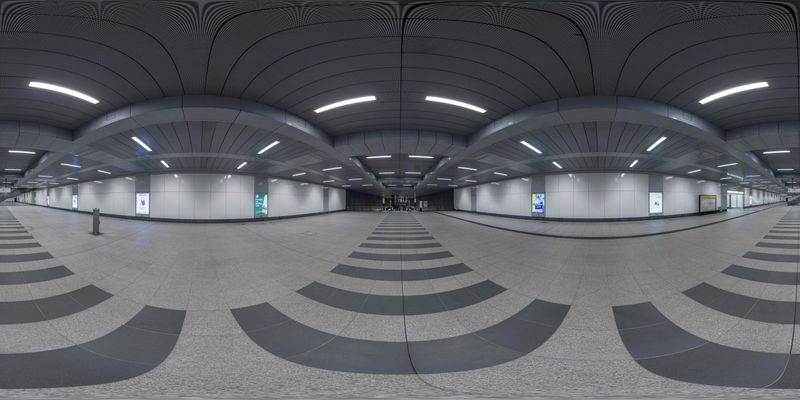 Urban Symmetry: Exploring the Interior of a Building in Berlin HDRi ...