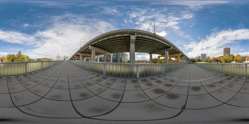 Urban Walkway to Property Surrounded by High-Rise Buildings HDRi Maps ...