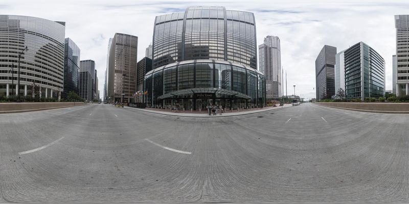 USA Cityscape: Chicago's High-Rise Buildings HDRi Maps and Backplates