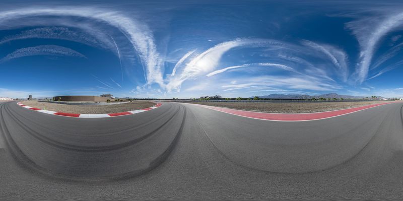 USA: High Position Aerial View of a Curved Racetrack HDRi Maps and ...