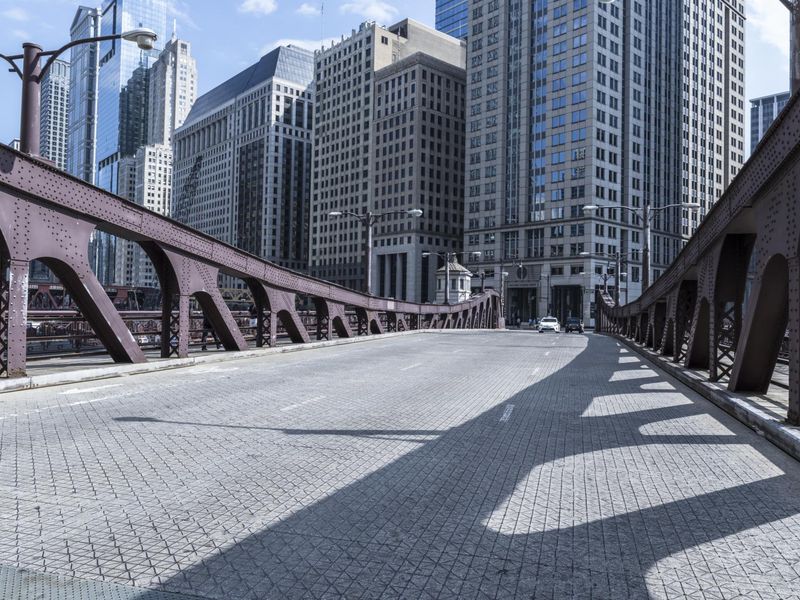 USA Metropolis with Skyscraper and Concrete Road HDRi Maps and Backplates
