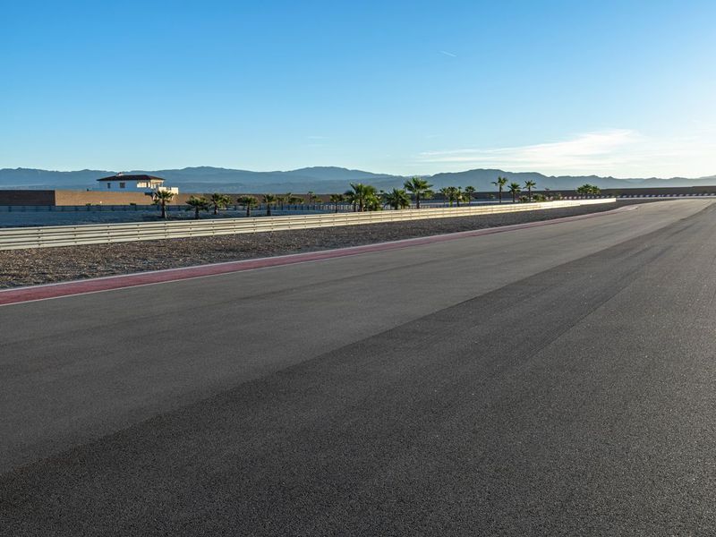 USA Race Track: Curved Road at Dawn HDRi Maps and Backplates