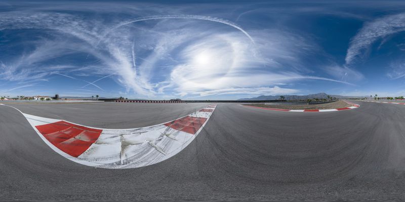 USA Race Track: High Position Aerial View HDRi Maps and Backplates