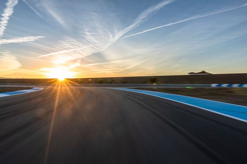 USA Straight Asphalt Road with a Curve: Sunrise View - HDRi Maps and ...