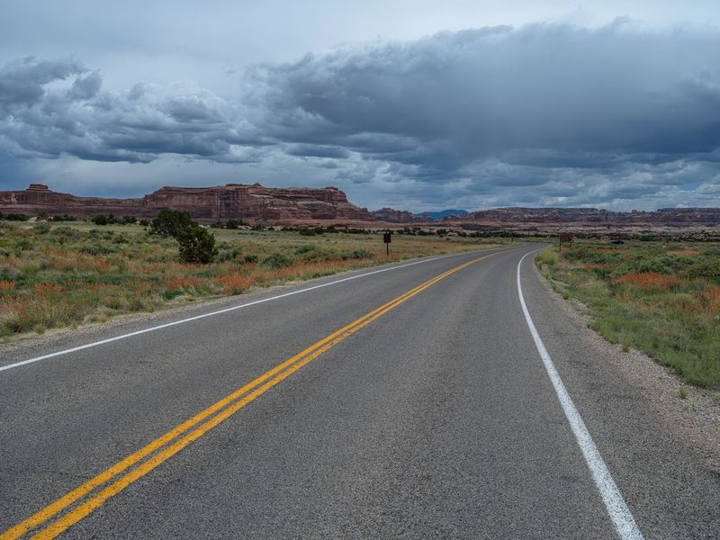 Utah Canyon Road Landscape with Clouds HDRi Maps and Backplates