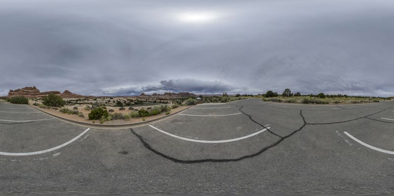 Utah Canyon Straight Road Landscape HDRi Maps and Backplates