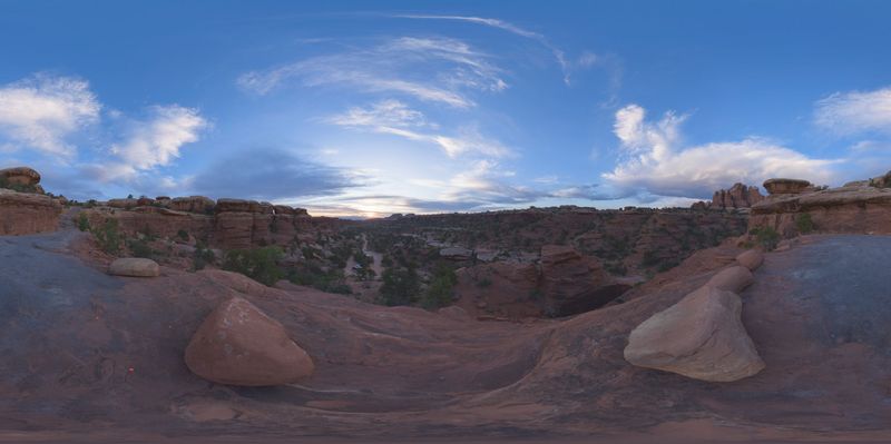 Utah Dawn Landscape: Rock Surfaces Bathed in Sunlight HDRi Maps and ...