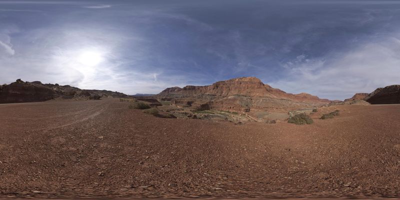 Utah Desert Mountains: High-Speed Fisheye View HDRi Maps and Backplates