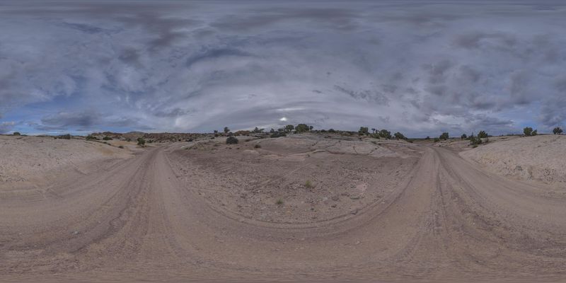 Utah Desert Panorama: Stormy Skies and Open Plains HDRi Maps and Backplates