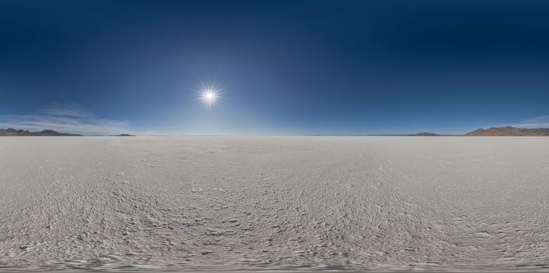 Utah Desert: Panoramic View with Sun and Sand HDRi Maps and Backplates