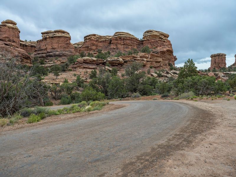 Utah's Gloomy Day: Gravel Street through Nature HDRi Maps and Backplates