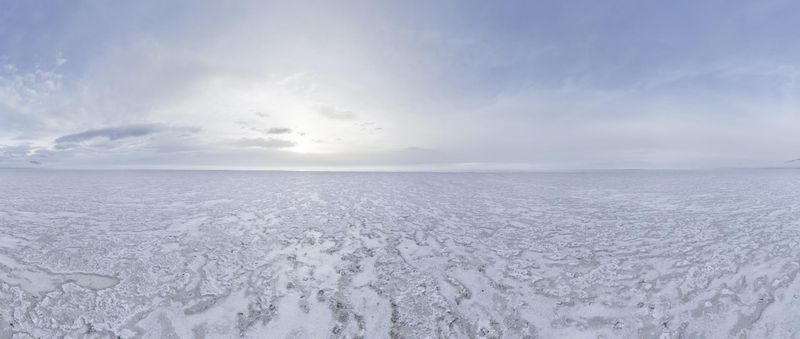 Utah Ice Sunrise Over Frozen Horizon - HDRi Maps and Backplates