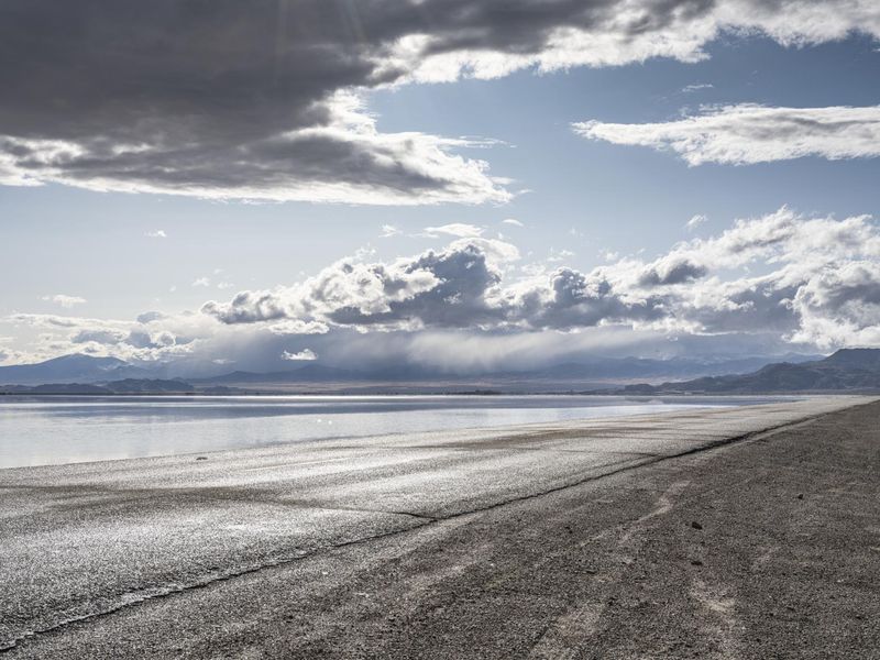 Utah Landscape: Clouds Over a Road with Asphalt HDRi Maps and Backplates