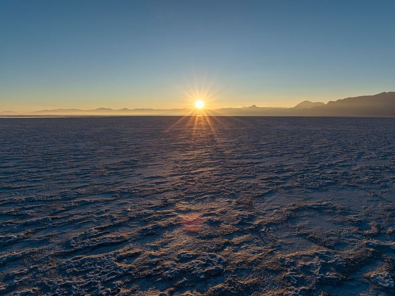 Utah Landscape: Salt Flats Under Morning Sunshine HDRi Maps and Backplates