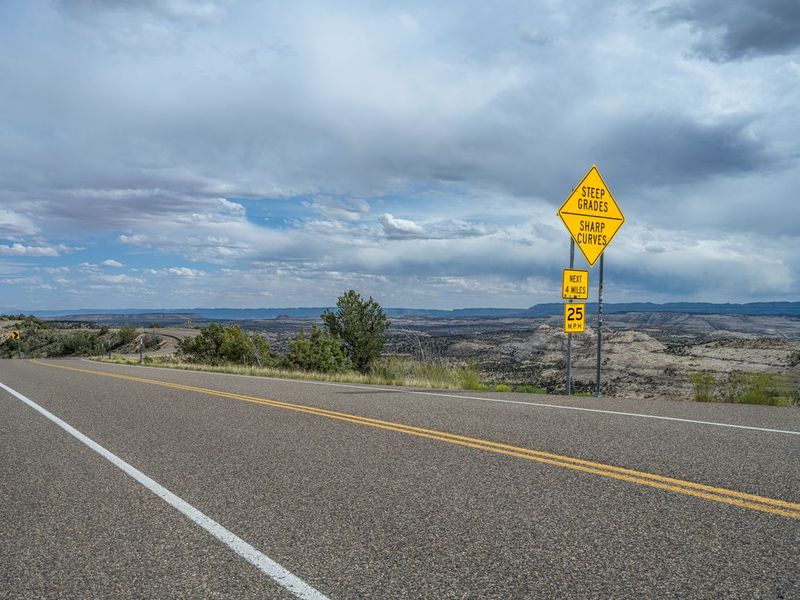 Utah Landscape: Scenic Road with Clouds HDRi Maps and Backplates