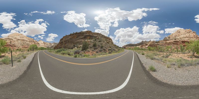 Utah Landscape at Sunrise: Greenery and Gravel Roads HDRi Maps and ...