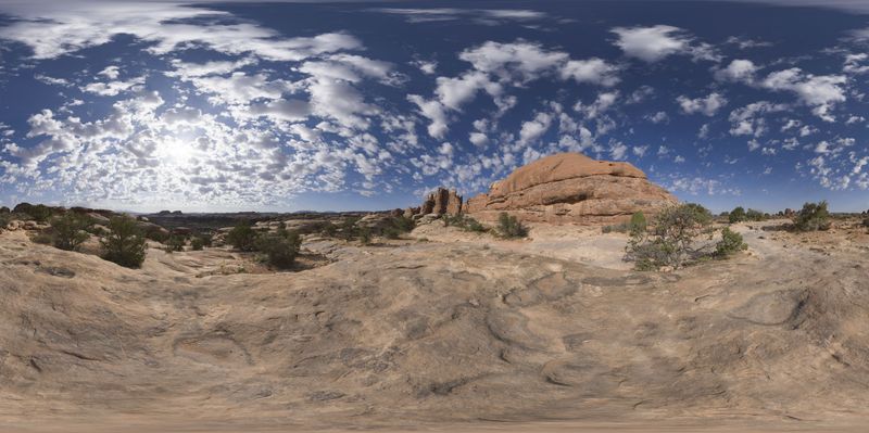 Utah Landscape: Sunshine on Rocky Surface HDRi Maps and Backplates