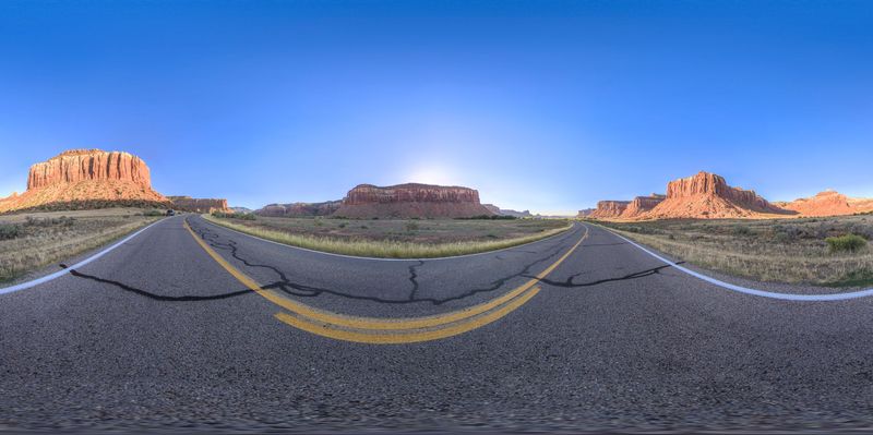 Utah Mountain Landscape: Road Curves and Blue Skies HDRi Maps and ...