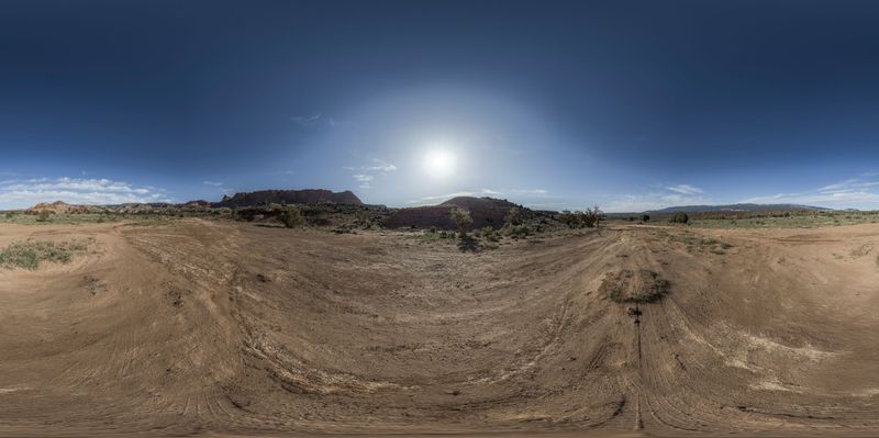 Off-Road Dirt Track in Utah's Beautiful Landscape HDRi Maps and Backplates