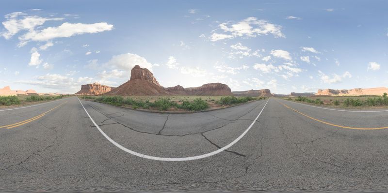 Utah's Open Space at Dawn: A Vast Landscape HDRi Maps and Backplates