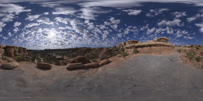 Utah's Open Space Landscape on a Sunny Day HDRi Maps and Backplates