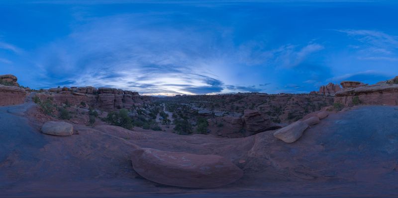 Utah's Rocky Landscape at Dawn: Sunshine Illuminating the Rocks HDRi ...