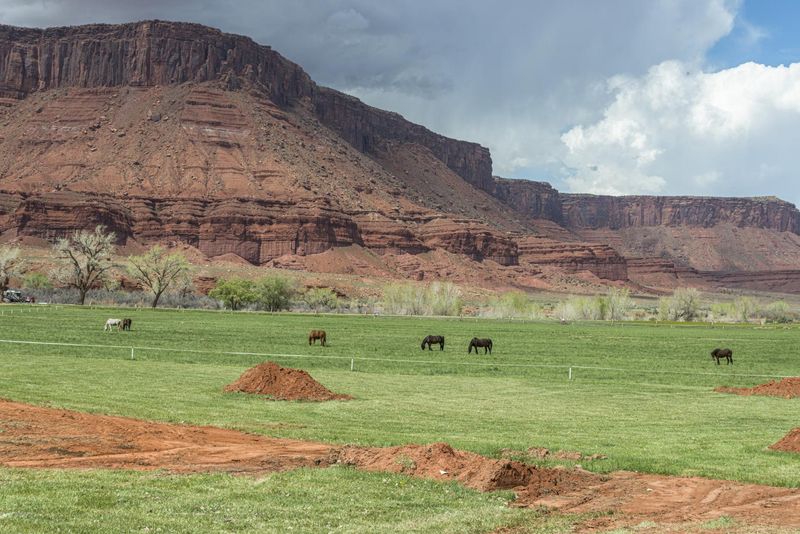 Utah Rural Valley with Red Rock Mountains HDRi Maps and Backplates