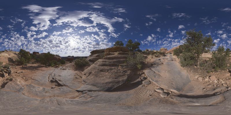 Utah's Sunny Landscape with Rock and Sand HDRi Maps and Backplates