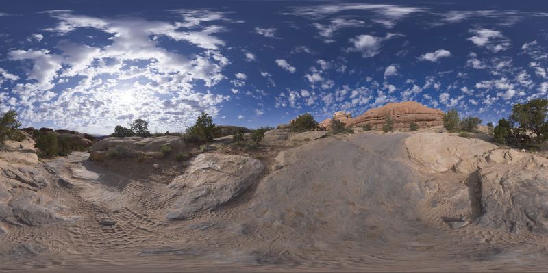 Utah's Sunny Landscape with Rock Surfaces HDRi Maps and Backplates