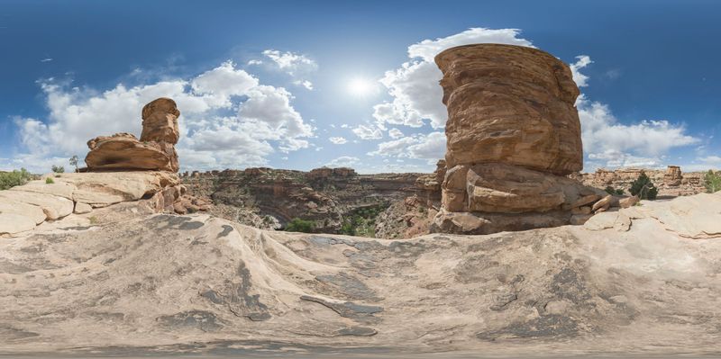Utah's Sunny River: A Desert Landscape HDRi Maps and Backplates