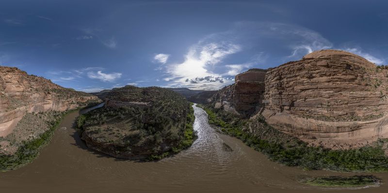 Utah, USA: Aerial View of Open Landscape HDRi Maps and Backplates