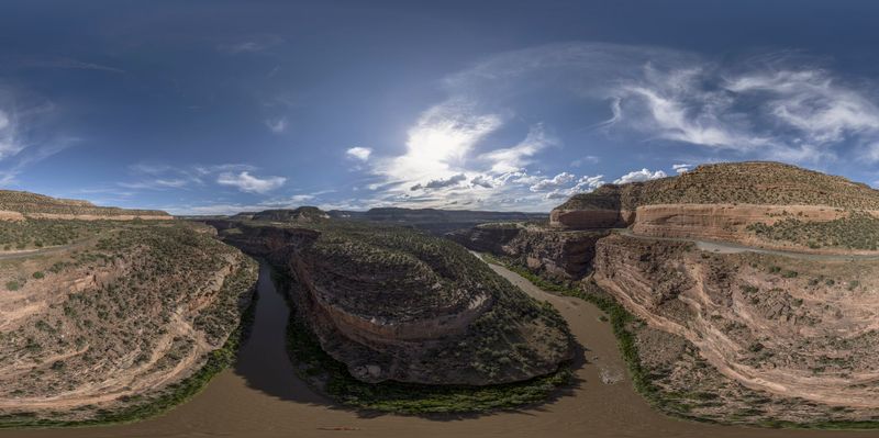 Utah, USA: Aerial View of Straight Road HDRi Maps and Backplates
