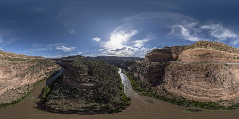 Utah, USA: High Position Aerial View HDRi Maps and Backplates
