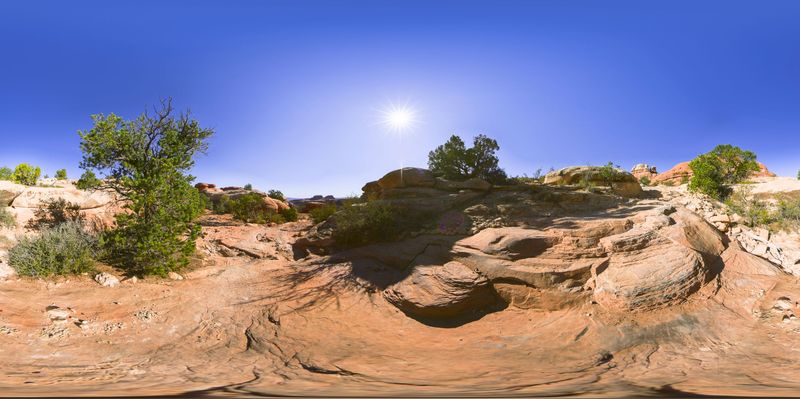 Utah, USA: A Panoramic View of Rugged Terrain HDRi Maps and Backplates