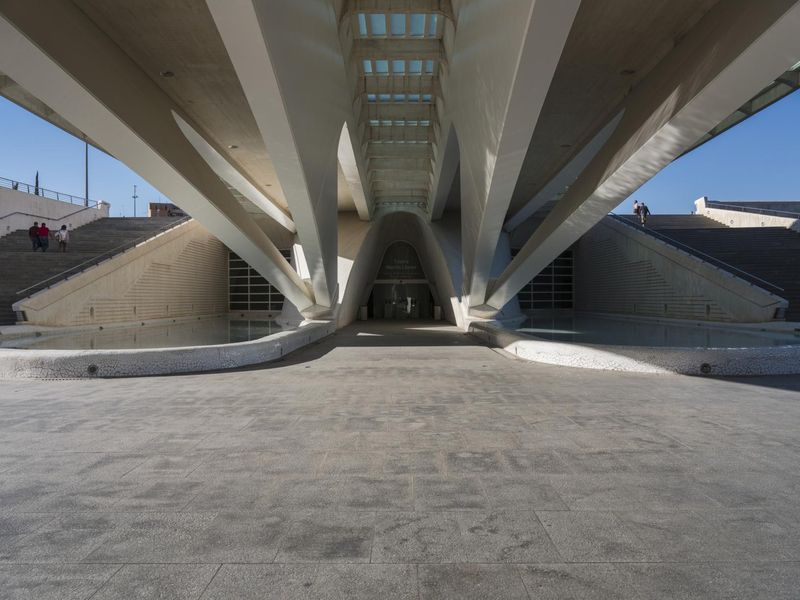 Valencia Spain: Modern Concrete Bridge HDRi Maps and Backplates