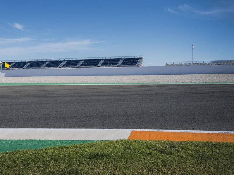 Valencia Spain Race Track on Plain Field HDRi Maps and Backplates