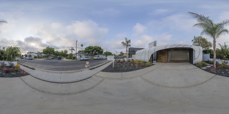 Venice Beach Skateboard Ramp in a Parking Lot HDRi Maps and Backplates